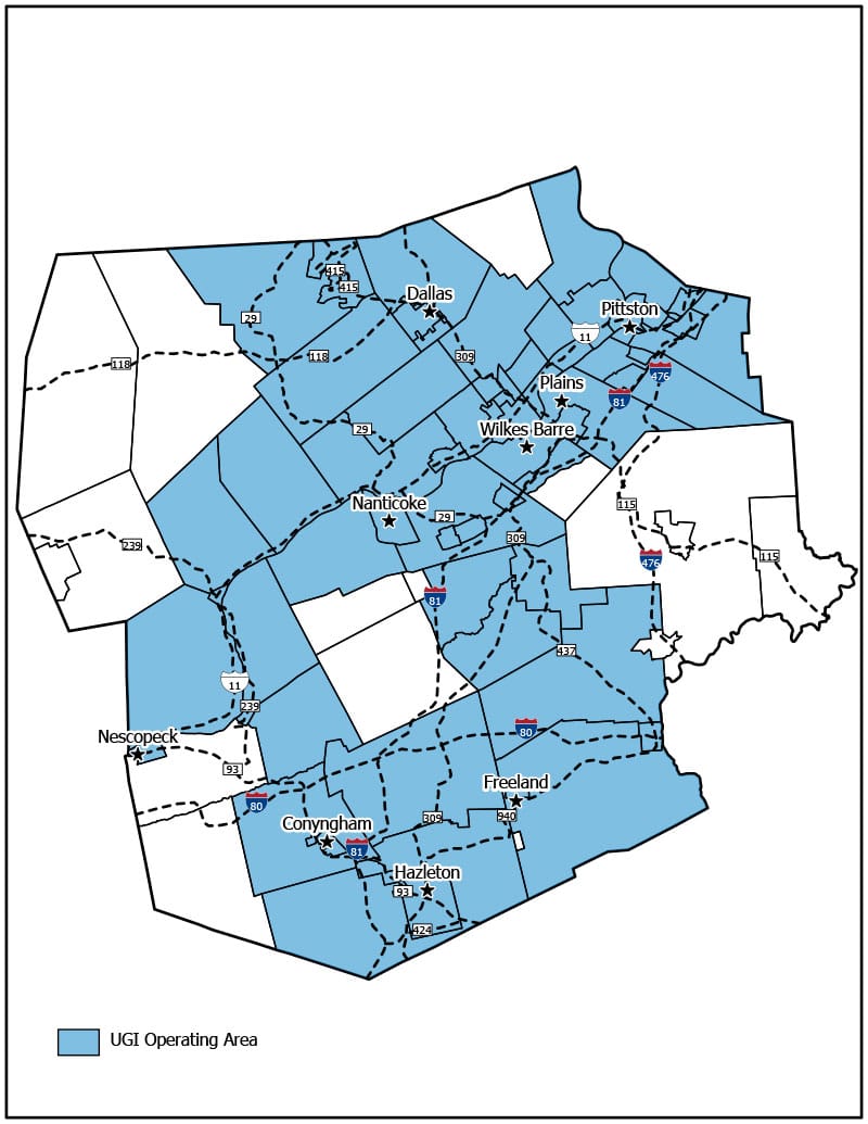 Natural Gas Wilkes-Barre and Luzerne County PA - UGI Utilities